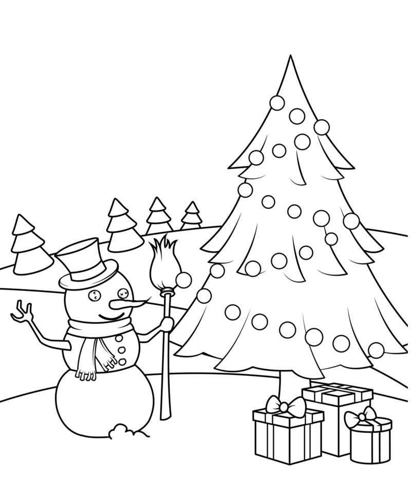 30 Free Snowman Coloring Pages Printable – ScribbleFun