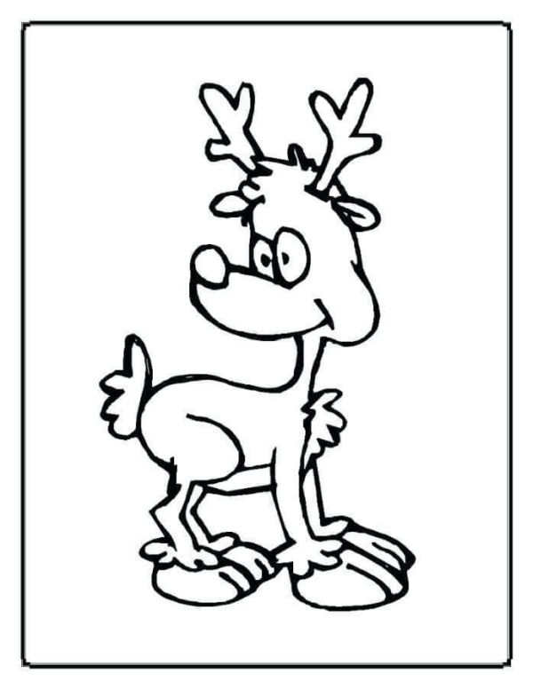 30 Free Reindeer Coloring Pages Printable