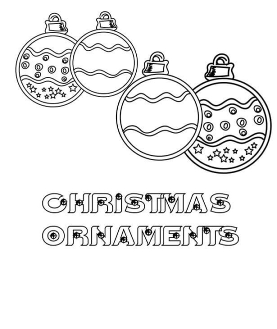 Free Christmas Ornaments Coloring Pages Printable