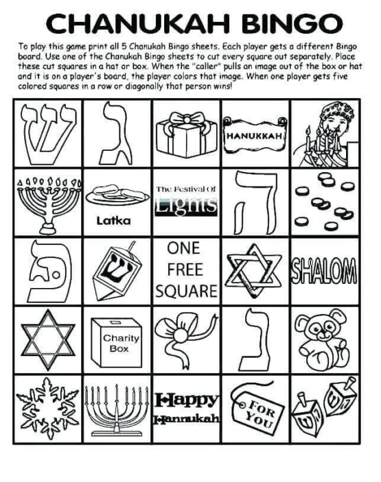 30 Free Hanukkah Coloring Pages Printable