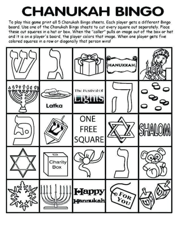 30 Free Hanukkah Coloring Pages Printable