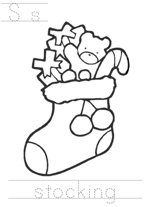 30 Free Christmas Stockings Coloring Pages Printable