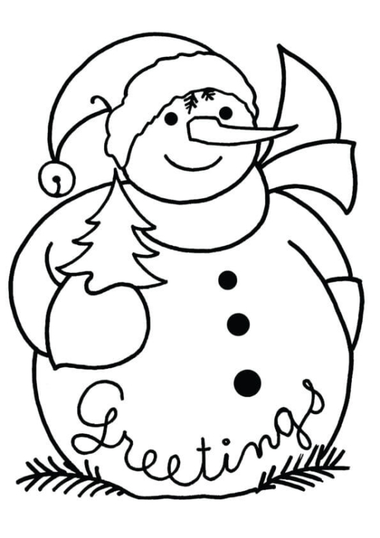 30 Free Snowman Coloring Pages Printable