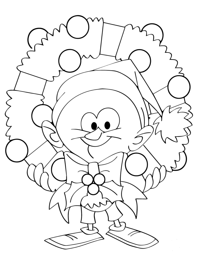 30 Free Christmas Wreath Coloring Pages Printable – ScribbleFun