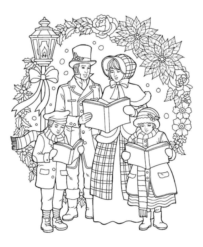 27 Free Christmas Carol Coloring Pages Printable