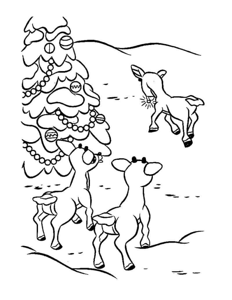 Free Rudolph The Red Nosed Reindeer Coloring Pages