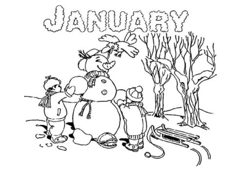 Free January Coloring Pages Printable – ScribbleFun