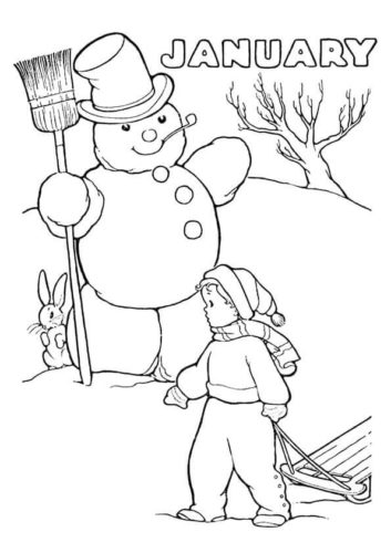 Free January Coloring Pages Printable