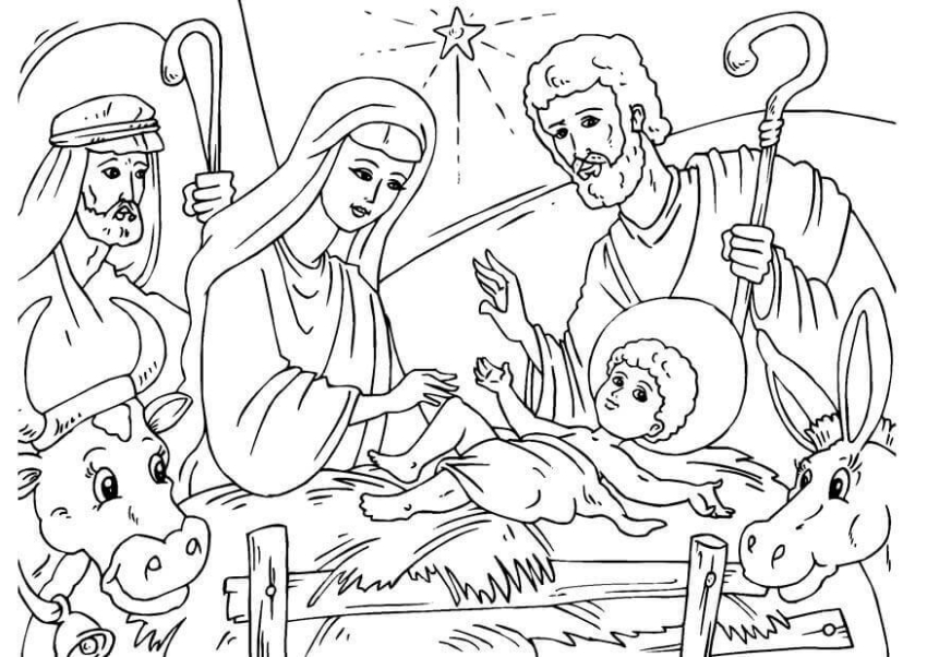 Free Nativity Coloring Pages Printable