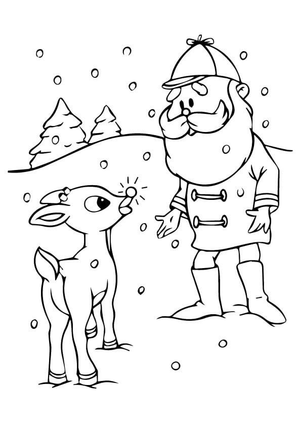 Free Rudolph The Red Nosed Reindeer Coloring Pages