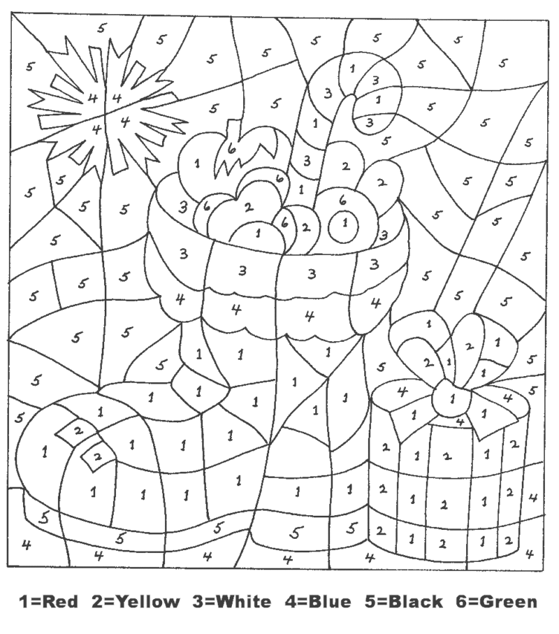 Free Printable Christmas Color By Number Activity Sheets And Coloring Pages