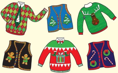 Free Ugly Christmas Sweater Coloring Pages Printable – ScribbleFun