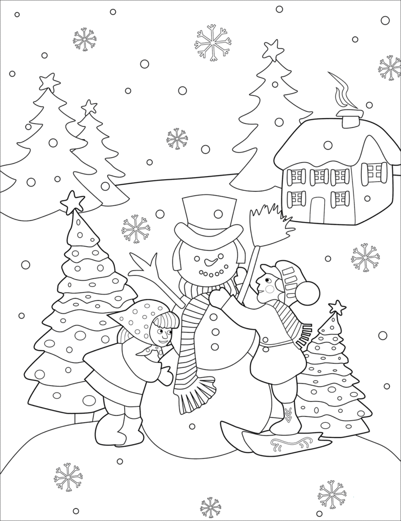 20 Free Snow Coloring Pages Printable