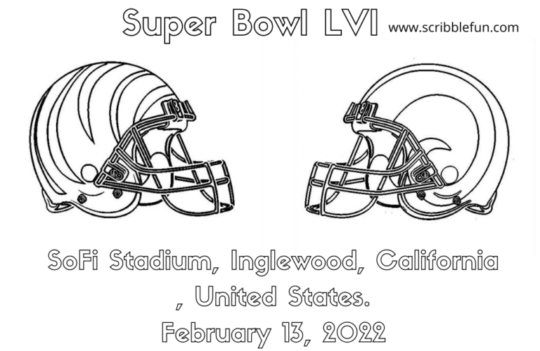22 Free Super Bowl Coloring Pages Printable