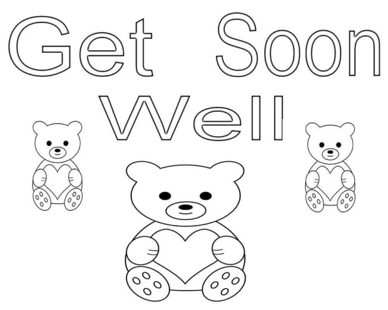 20 Free Get Well Soon Coloring Pages Printable