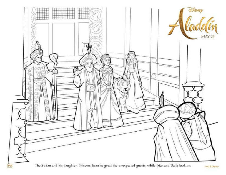 Free Printable Aladdin 2019 Coloring Pages