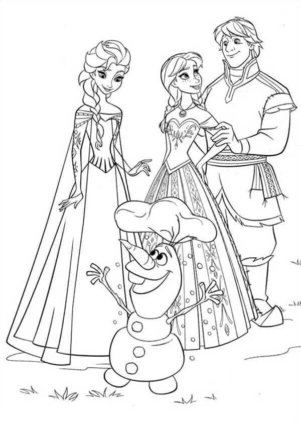 35 Free Frozen Coloring Pages Printable