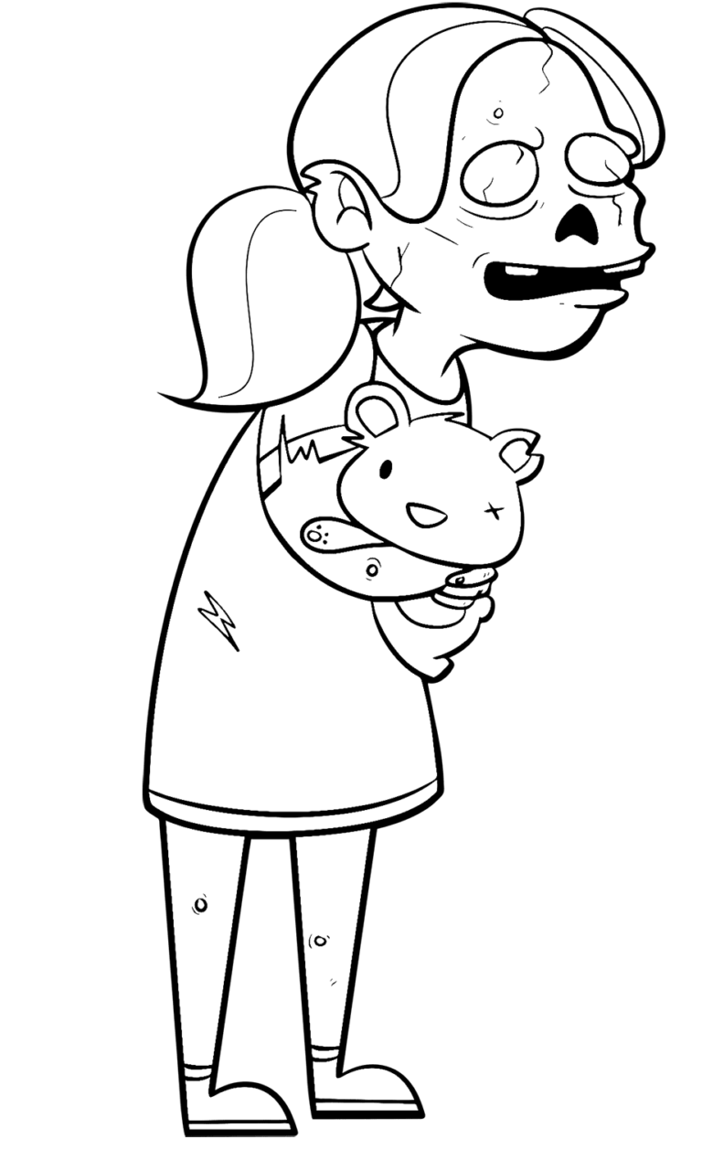 30 Free Zombie Coloring Pages Printable