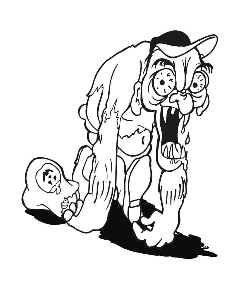 30 Free Zombie Coloring Pages Printable