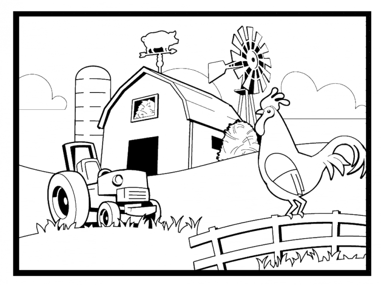 30 Free Farm Coloring Pages Printable