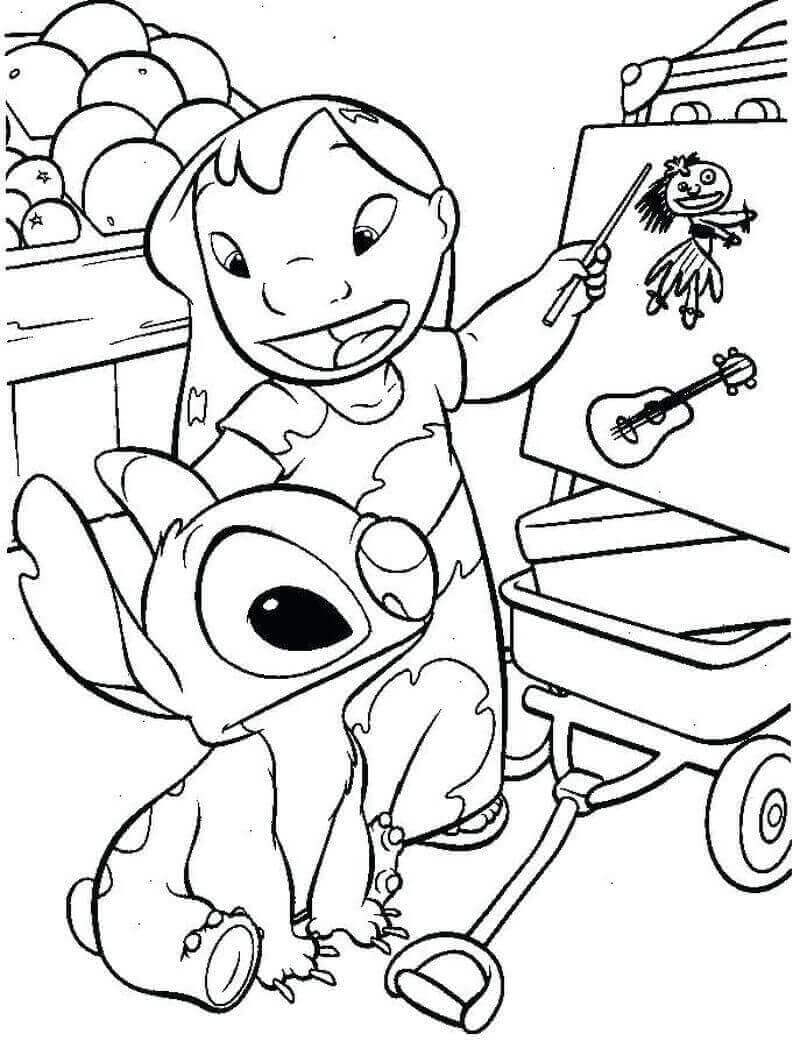 30 Free Lilo And Stitch Coloring Pages Printable