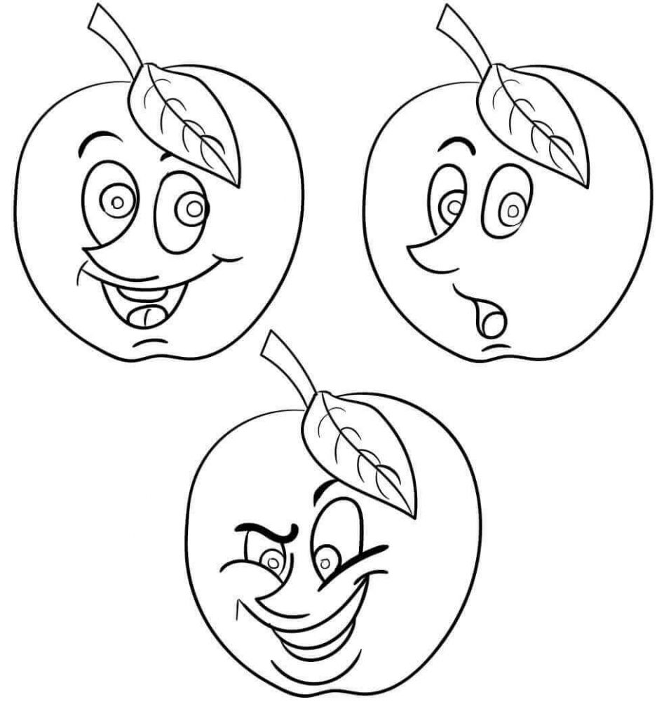 30 Free Apple Coloring Pages Printable