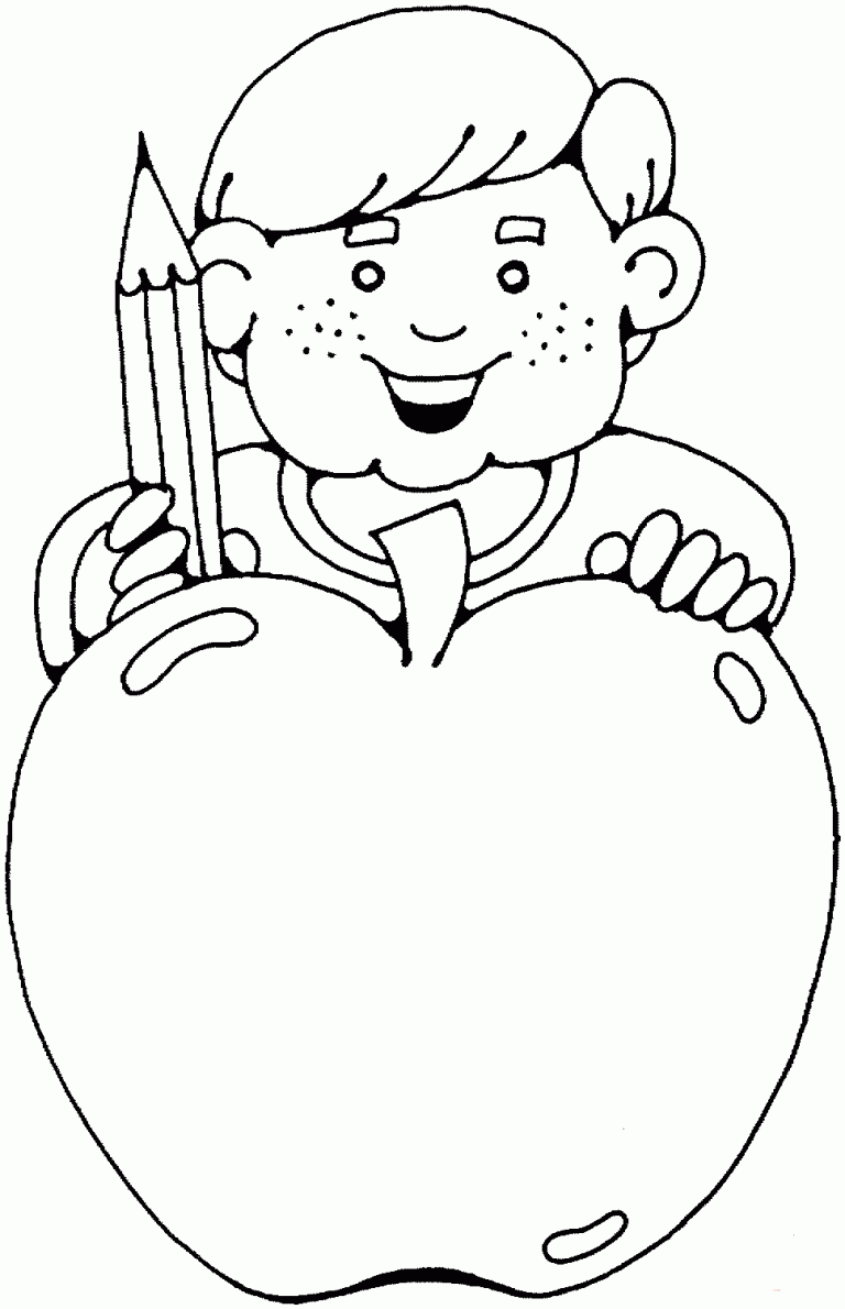 30 Free Apple Coloring Pages Printable
