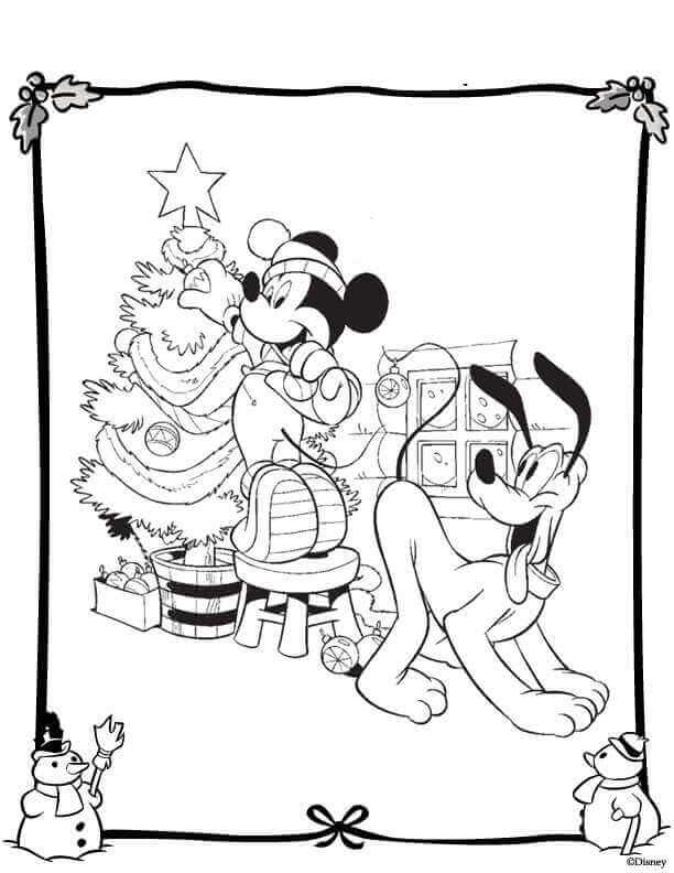 35 Free Disney Christmas Coloring Pages Printable