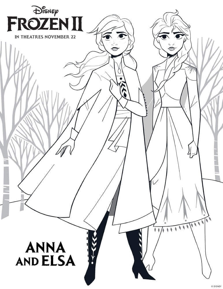 10 Free Printable Frozen 2 Coloring Pages