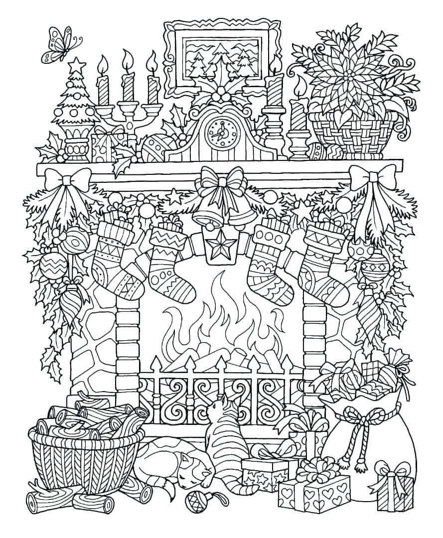30 Free Christmas Gift Coloring Pages Printable