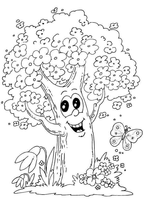 35 Free Tree Coloring Pages Printable