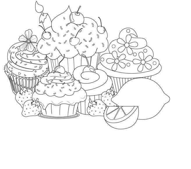 35 Free Cupcake Coloring Pages Printable – ScribbleFun