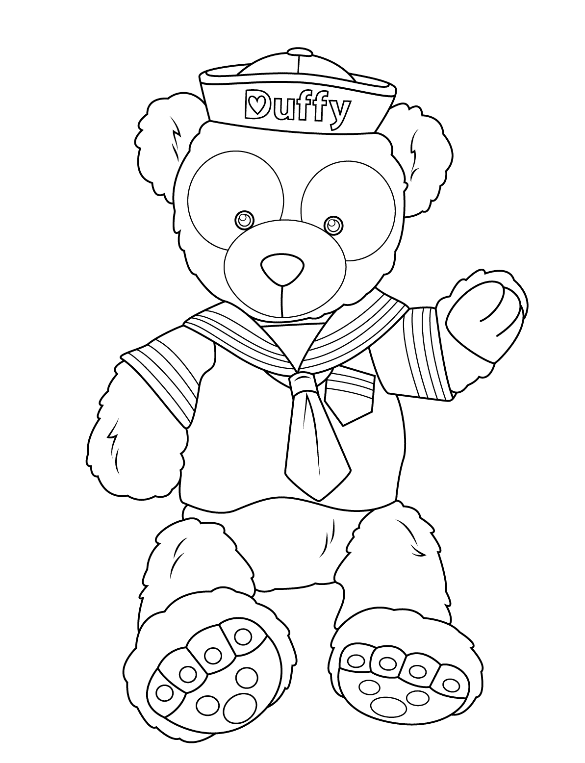 Coloring Duffy Bear Pages Friends Stella Lou Shellie Disneyclips ...