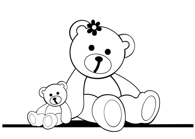35 Free Teddy Bear Coloring Pages Printable