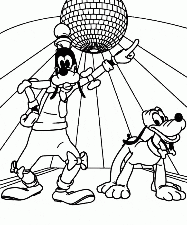 40 Free Goofy Coloring Pages Printable