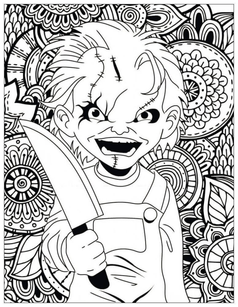 32 Free Scary Halloween Coloring Pages Printable