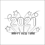 21 Free New Year 2021 Coloring Pages Printable – ScribbleFun