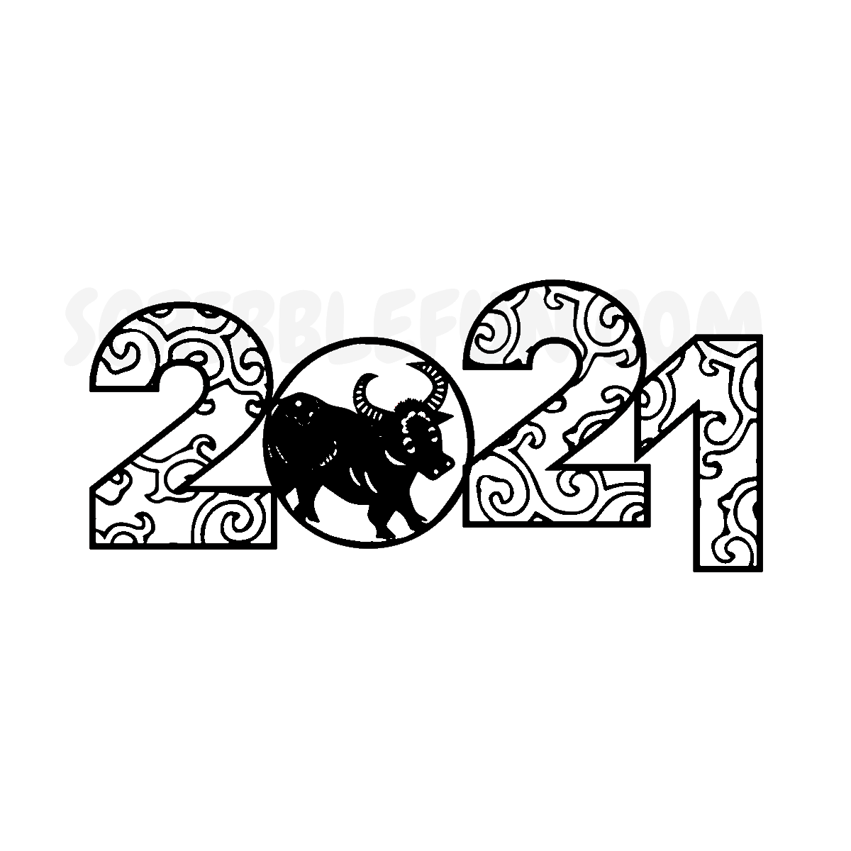 21 Free New Year 2021 Coloring Pages Printable