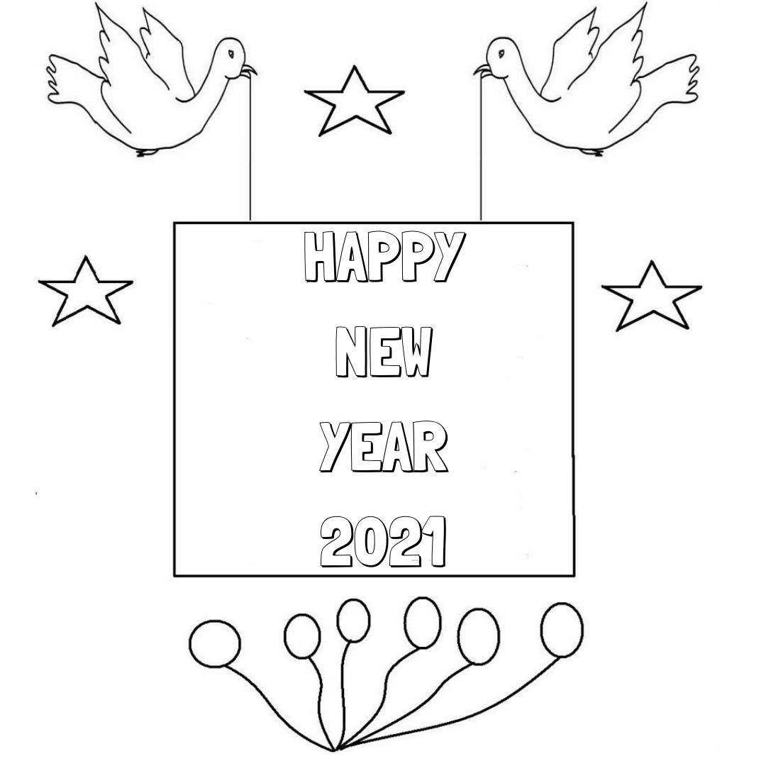 21 Free New Year 2021 Coloring Pages Printable