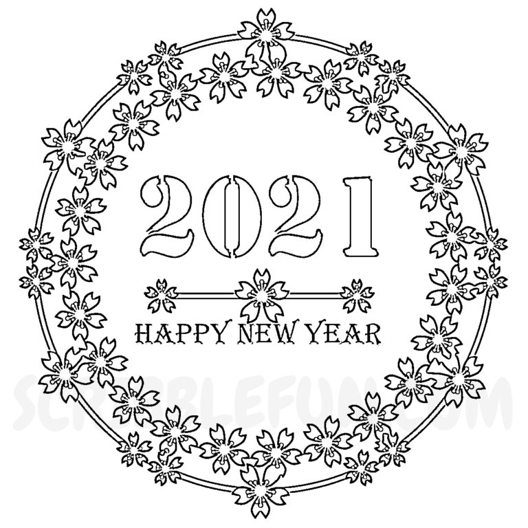 21 Free New Year 2021 Coloring Pages Printable