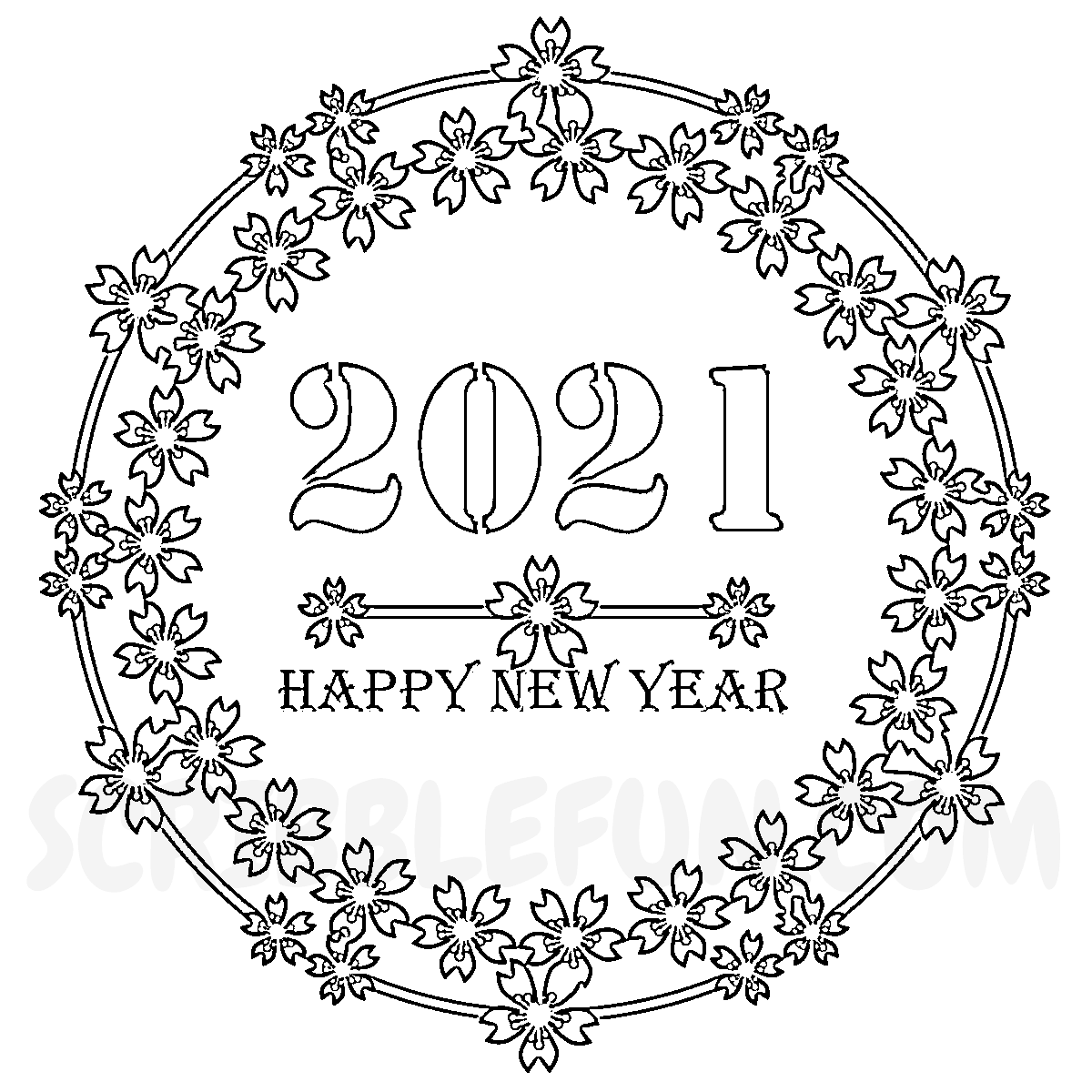 21 Free New Year 2021 Coloring Pages Printable
