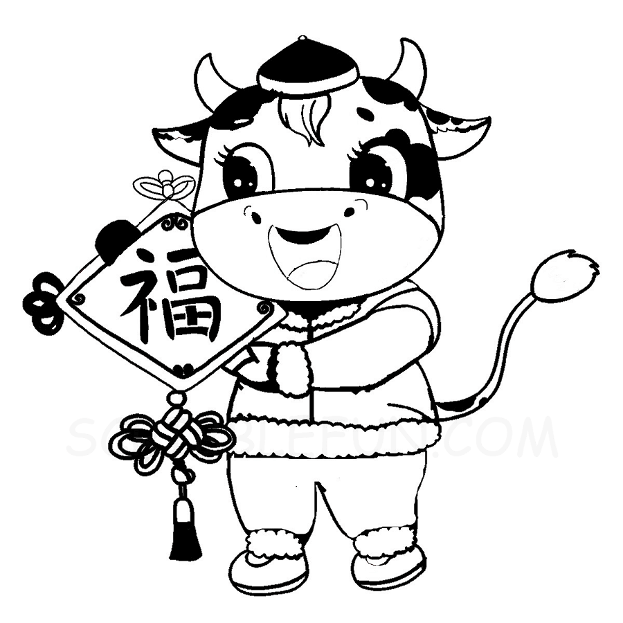 20 Free Chinese New Year 2021 Coloring Pages Printable