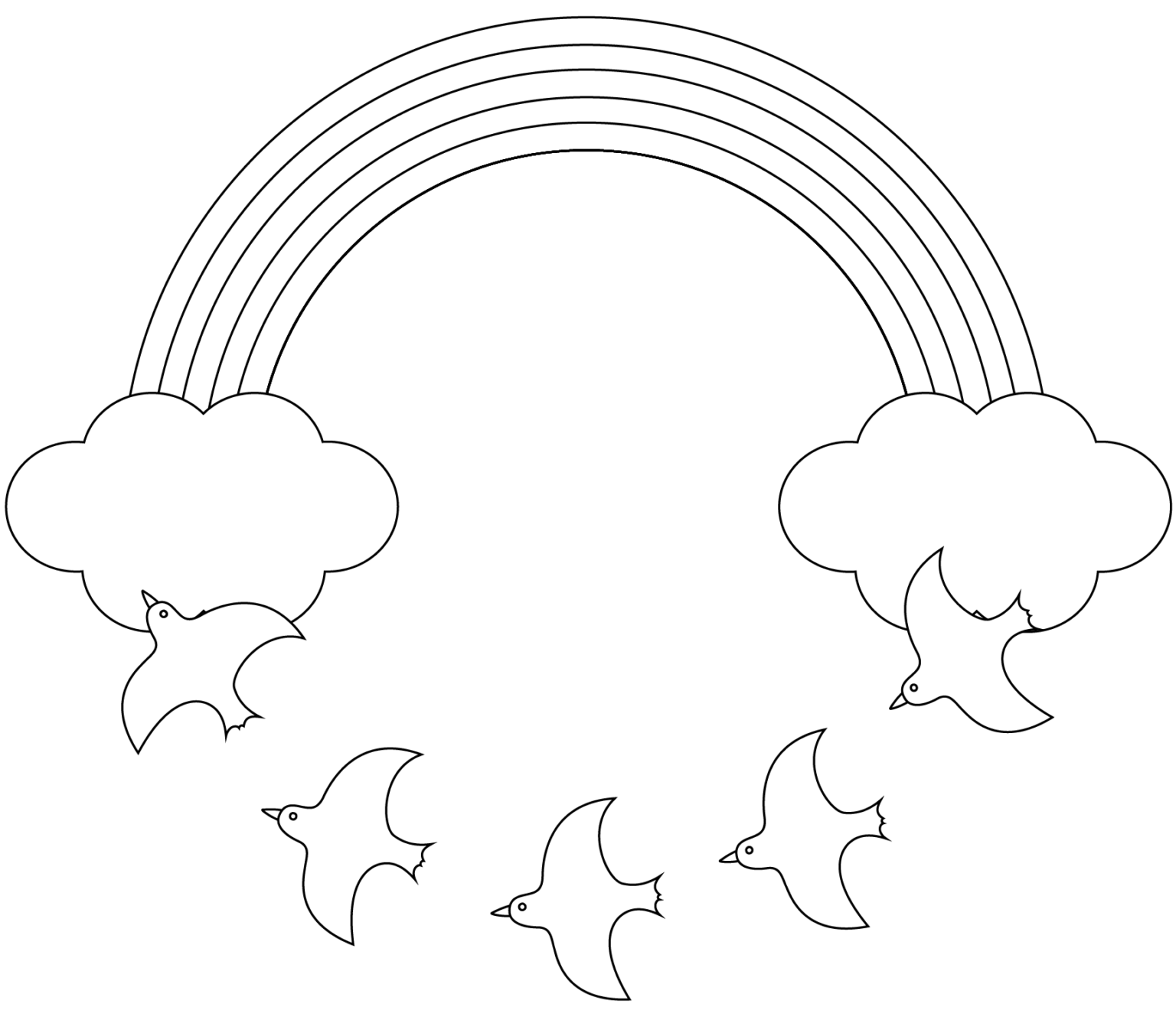 31 Free Rainbow Coloring Pages Printable