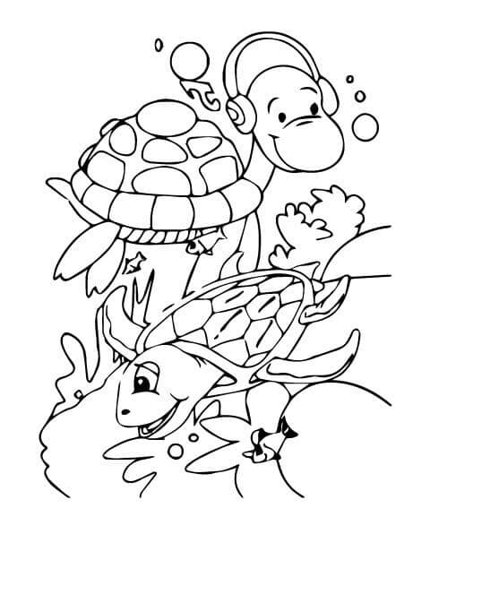 35 Free Turtle Coloring Pages Printable