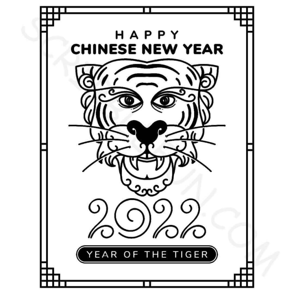 Free Printable Chinese New Year 2022 Coloring Pages