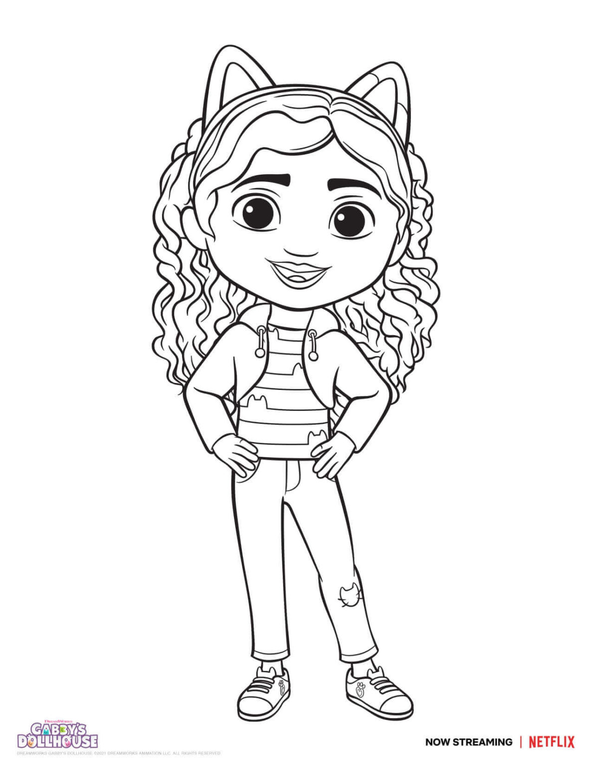 10 Free Gabby’s Dollhouse Coloring Pages Printable