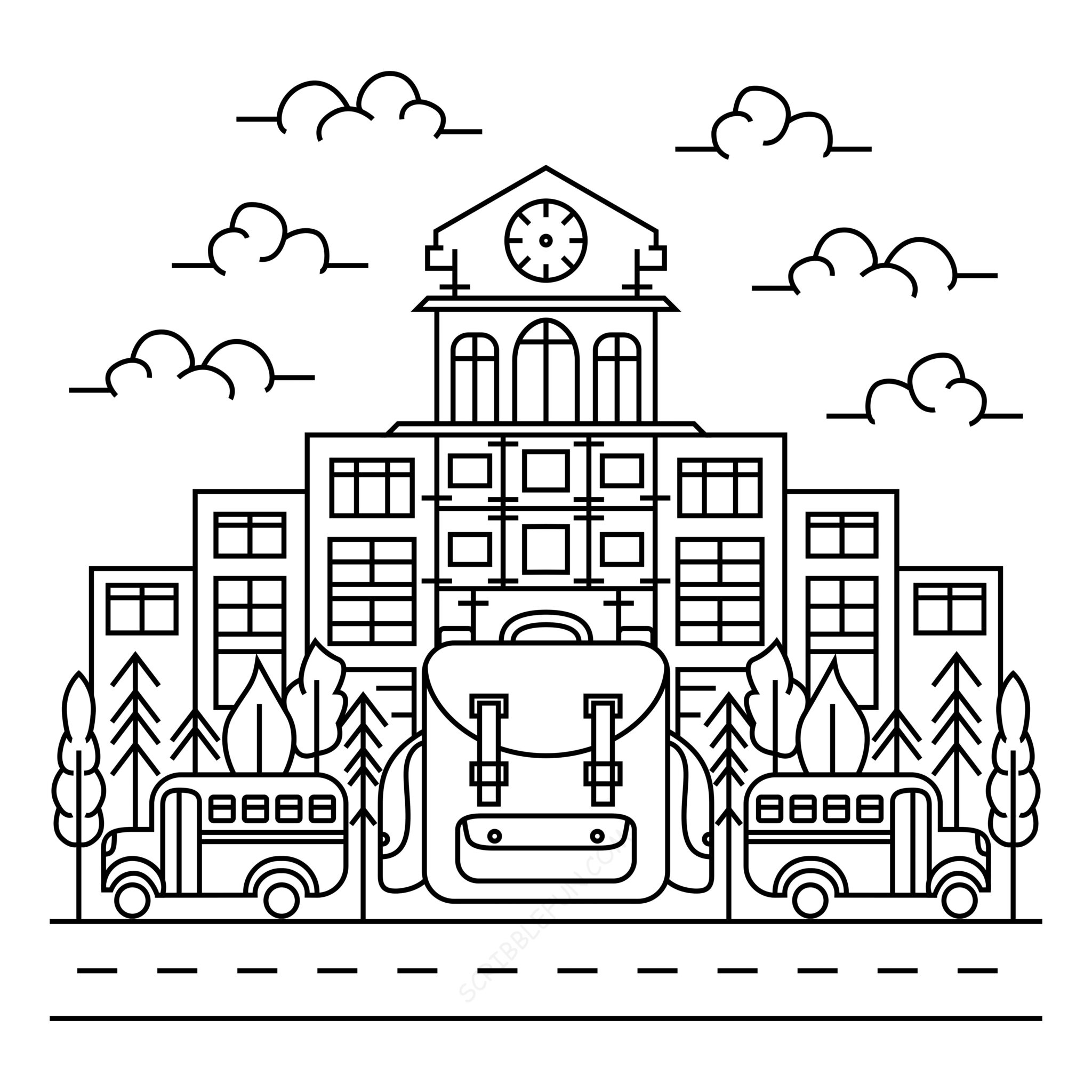 25 Free Printable First Day Of School Coloring Pages