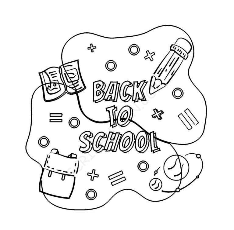 25 Free Printable First Day Of School Coloring Pages