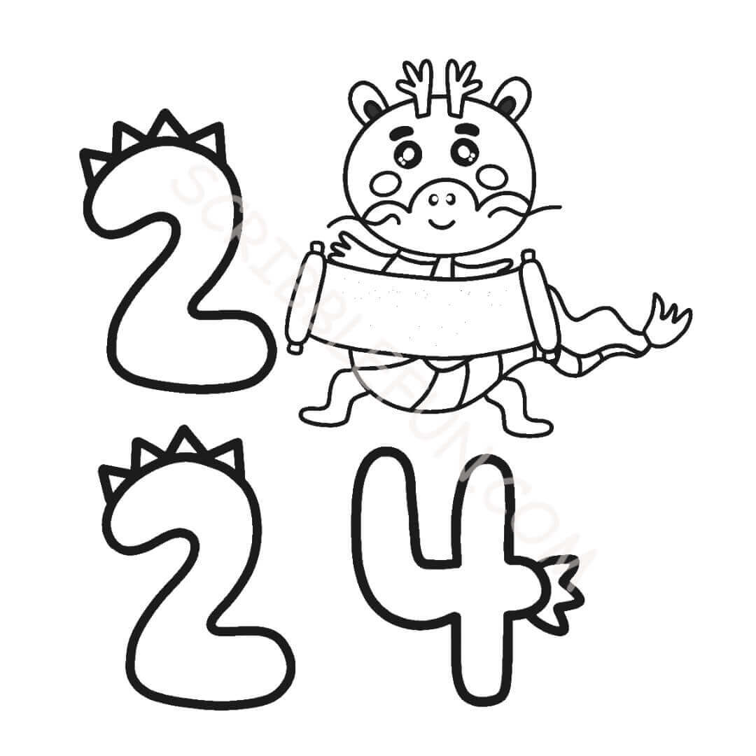 20 Free Printable New Year 2024 Coloring Pages