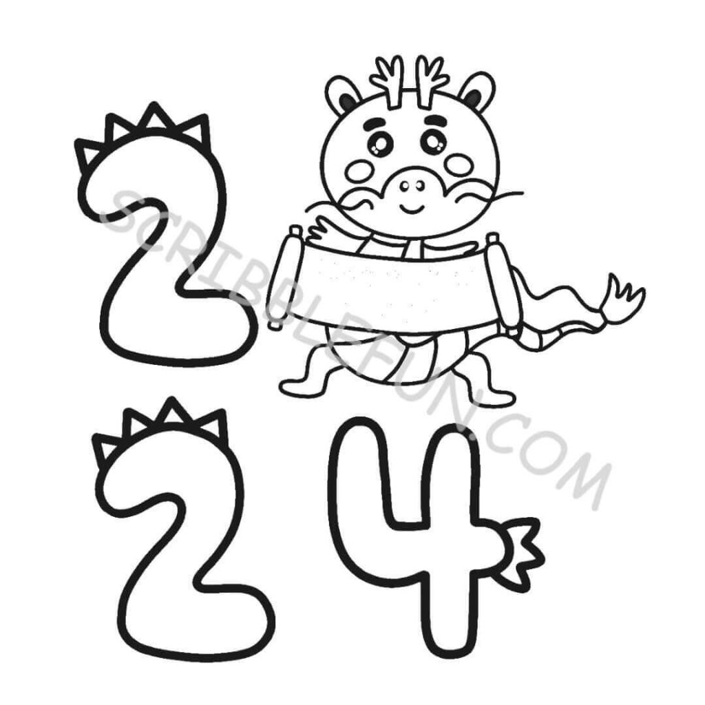 20 Free Printable Chinese New Year 2024 Coloring Pages